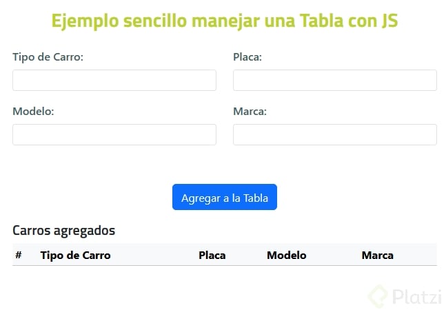 Ejemplo Sencillo Manejar Una Tabla Con Javascript 1165